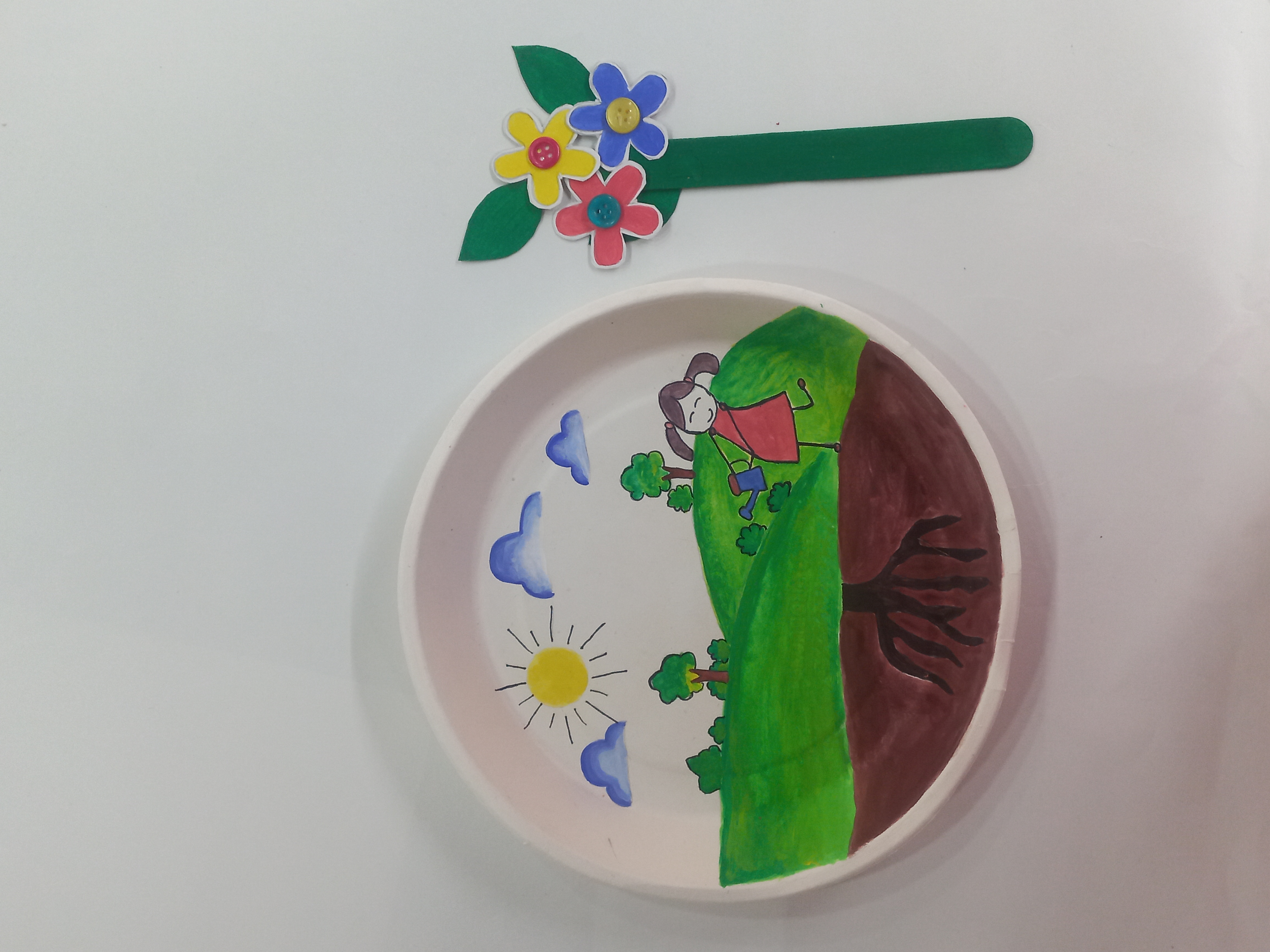 DIY Paper Plate Flower Craft for Kids - Activity Single - FeviCreate